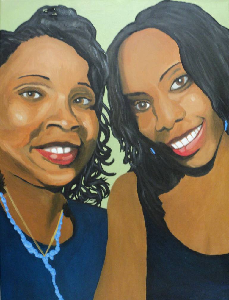 Selfie Sistas Painting by Angelo Thomas | Saatchi Art