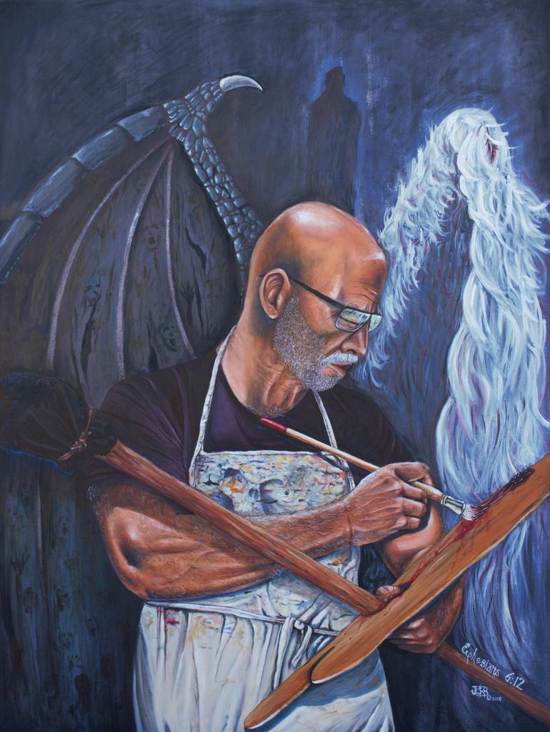 Ephesians 6:12 Painting by Jaime Kafati | Saatchi Art