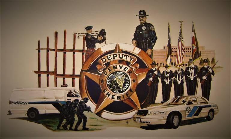 Denver Sheriff Dept. Mural (Public Art Collection) Painting by Jaime ...