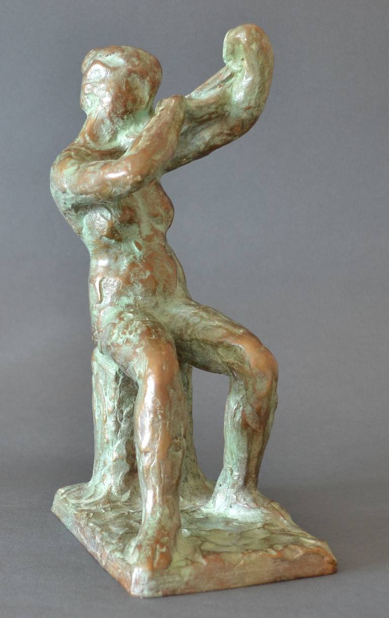 Woman with Violin Sculpture by Sinisha Noveski | Saatchi Art