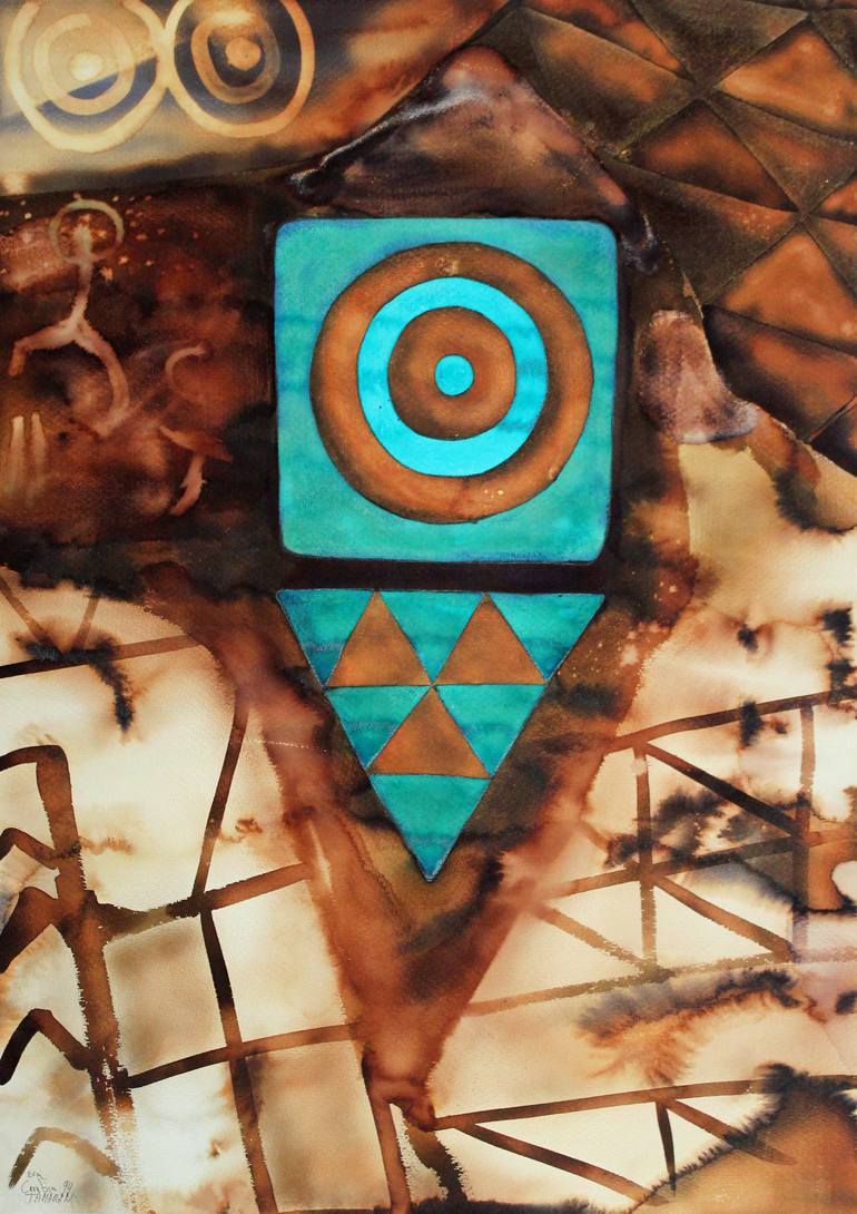 Escudo de Güi-Güi Shield of Güi-Güi Painting by Pintaderas Canarias ...