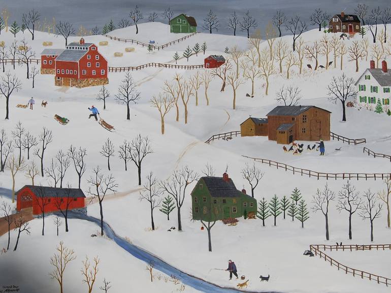 Vermont Snow Painting by Alexa Alexander | Saatchi Art