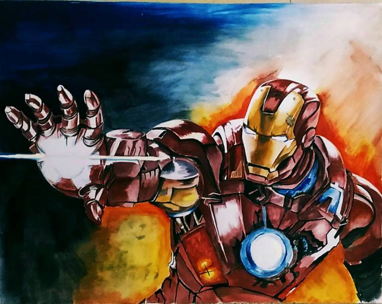 Iron man Painting by Saswat Mohanty | Saatchi Art