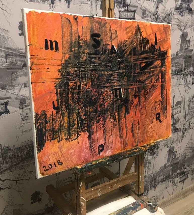 abstract - first letters Painting by Roman Sleptsuk | Saatchi Art