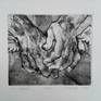 Hands of an old man Printmaking by Filip Grkovic | Saatchi Art