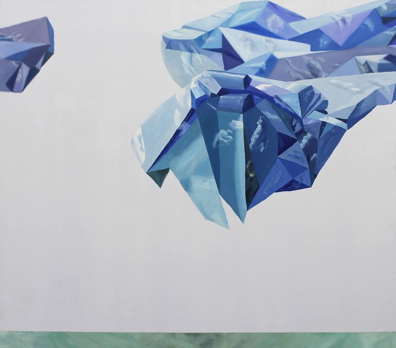 Badly reconstructed region Painting by Attila Bagi | Saatchi Art