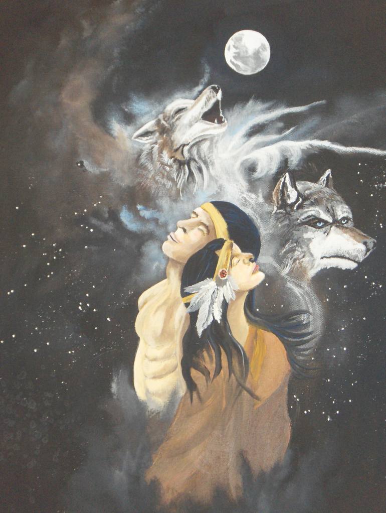 Native American Lovers Paintings