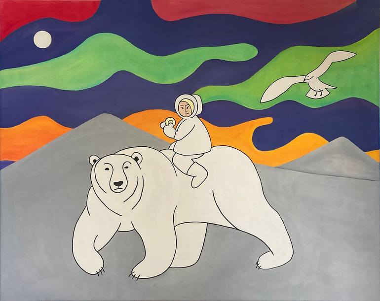 Lyra, Pantalaimon & Iorek Byrnison Painting by Queen Verona | Saatchi Art