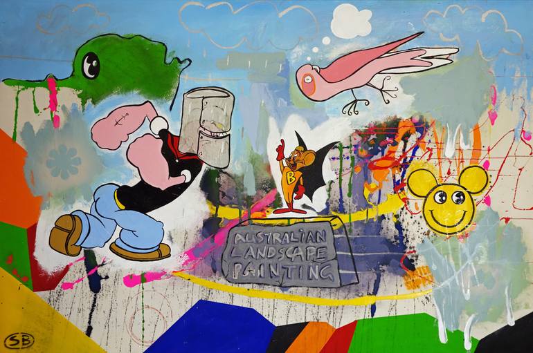 Australian Landscape Painting Painting by Stephen Baxter | Saatchi Art