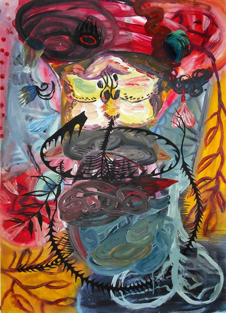 Bone Eating Snot Flower Painting by Anna-lise Horsley | Saatchi Art