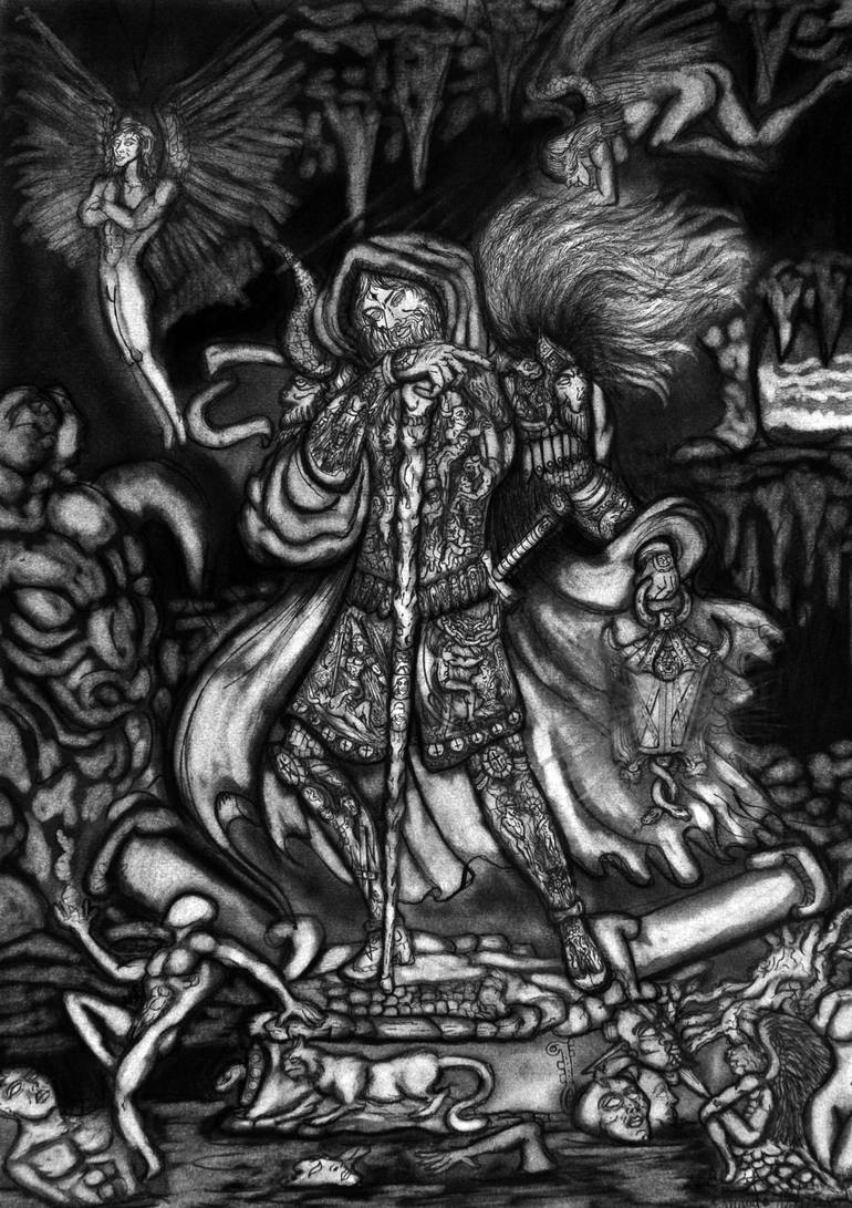 VIIII L´Hermite Drawing by Velfragor Alejandro | Saatchi Art