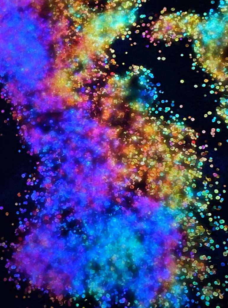 Magical Night Sky Series No. 6 Mixed Media by Mona Vayda | Saatchi Art