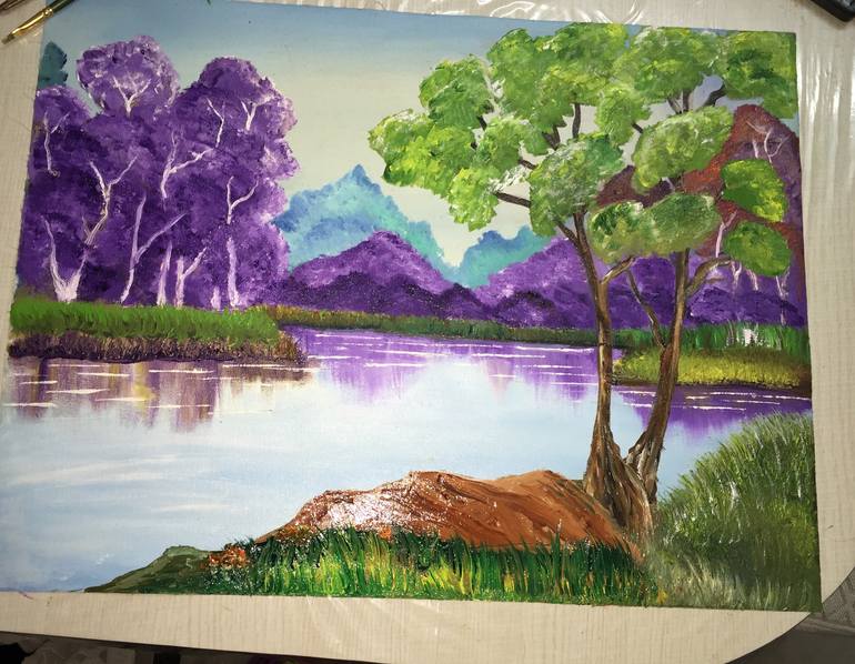 Panoramic view Painting by Trapti Singh | Saatchi Art