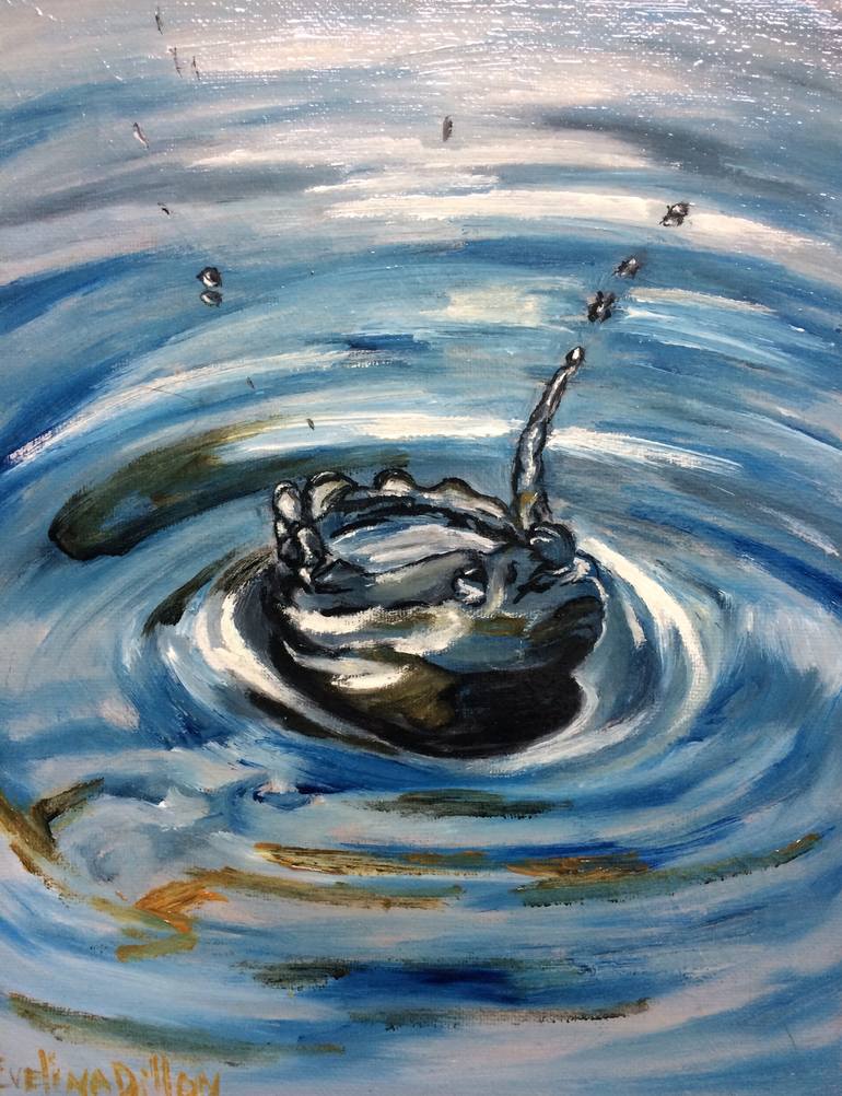Drop of water Painting by Evelina Linn | Saatchi Art