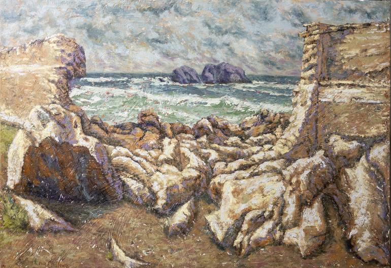 Rock wall Painting by Evelina Linn | Saatchi Art