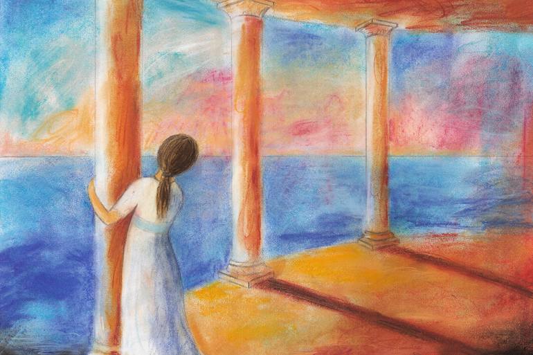 Colonnade Drawing by Holly Hope | Saatchi Art