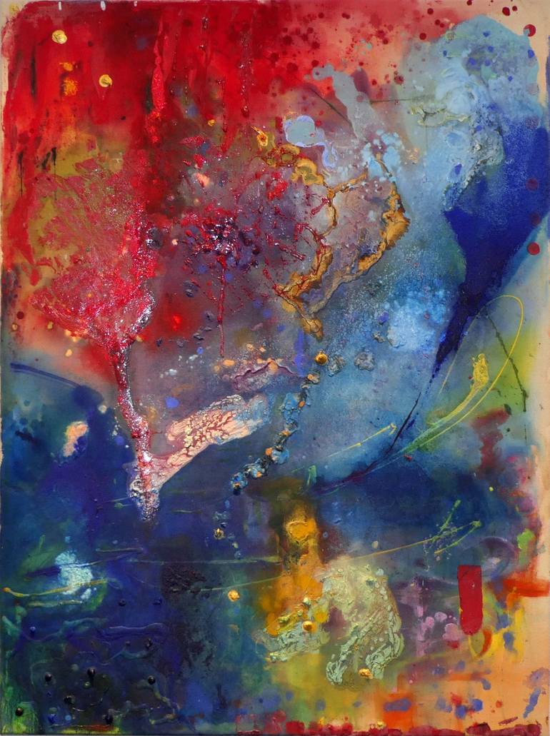 Cosmic Toast Painting by Larry Wolf | Saatchi Art