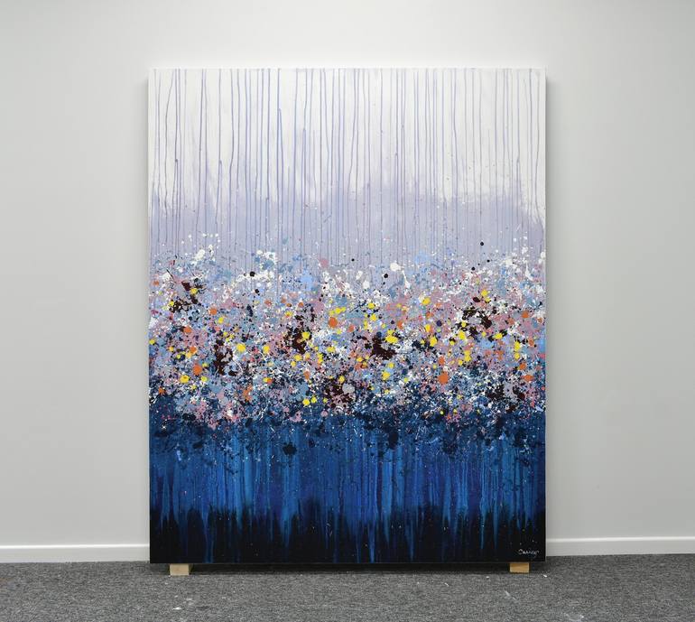 Bliss Blue Painting by Lisa Carney | Saatchi Art