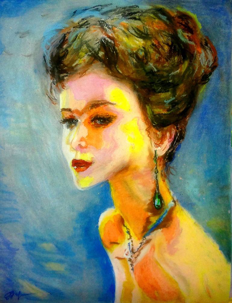 Pretty woman) Drawing by Marina Davidova | Saatchi Art