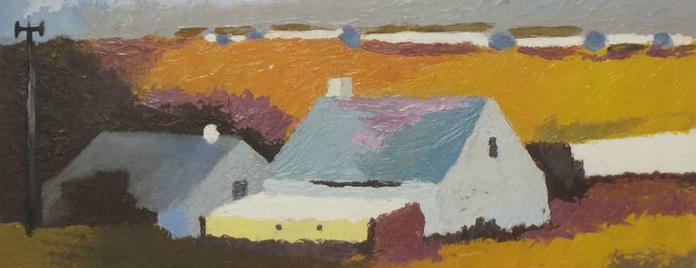 House & Hills Painting by Marwan Gamal | Saatchi Art