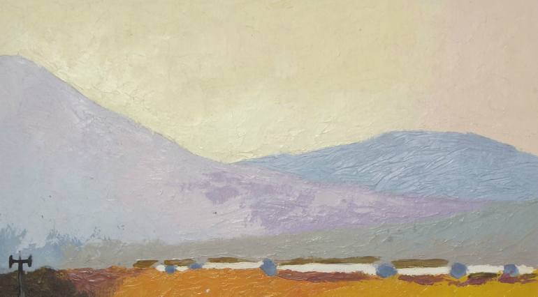 House & Hills Painting by Marwan Gamal | Saatchi Art