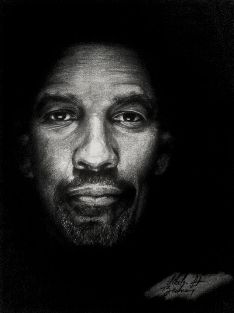 Denzel Washington Drawing by Nikola Stevanović | Saatchi Art