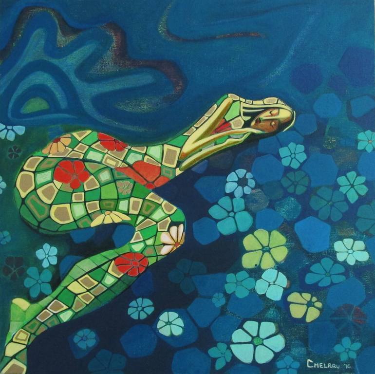 Enepsigos Painting by Diana E Chelaru | Saatchi Art