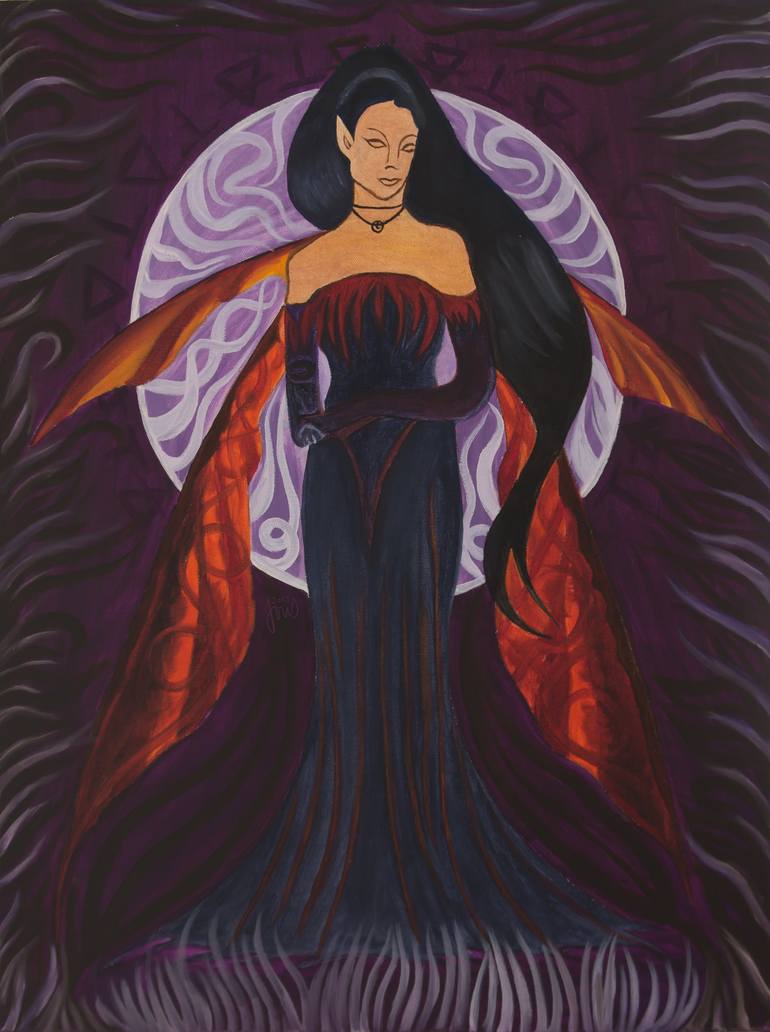 Scorpio Fairy of the Zodiac Painting by Yous Sufi | Saatchi Art