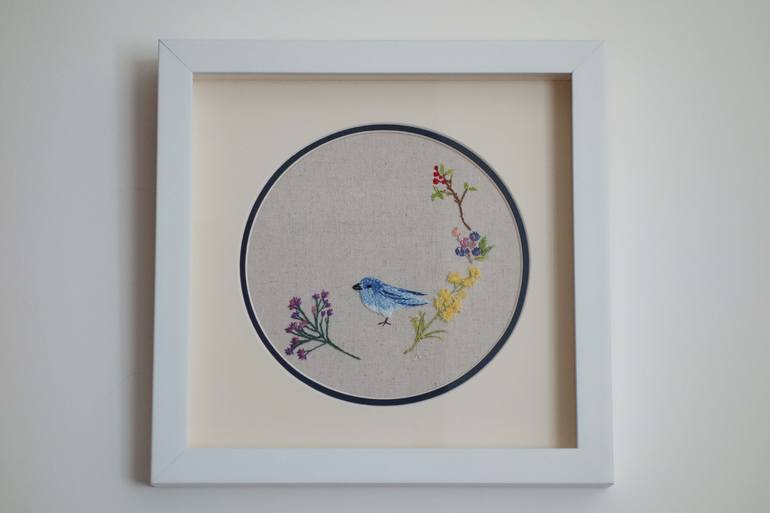 Freedom of Blue Bird Painting by Alice Cheung | Saatchi Art