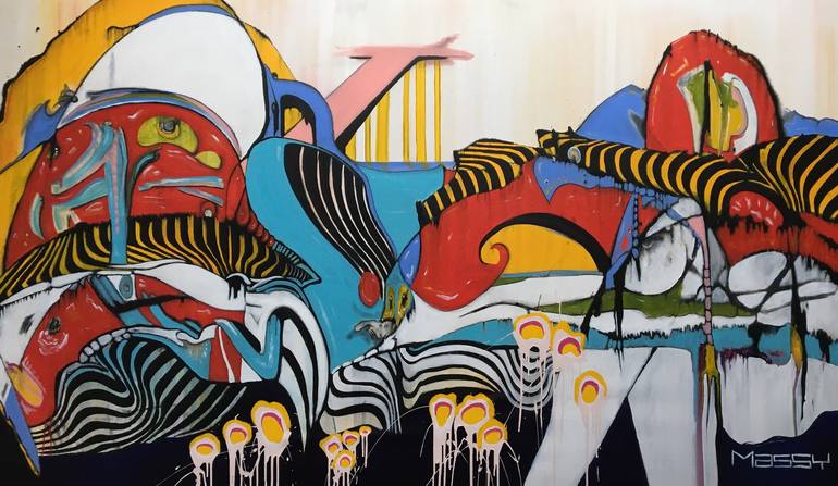 Handrozoans Island Painting by Robert Massy | Saatchi Art