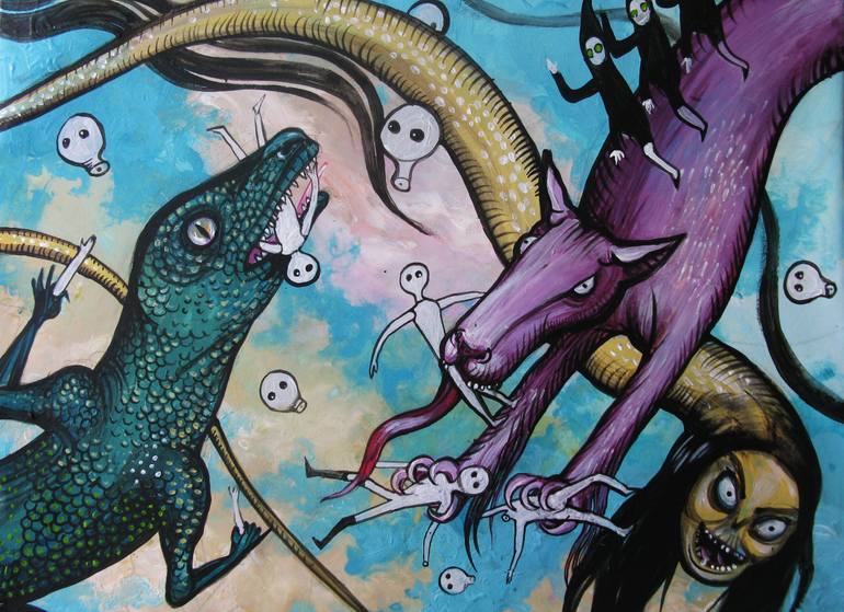 Happy Doomsday! Painting by Natalia Andrushaewa | Saatchi Art