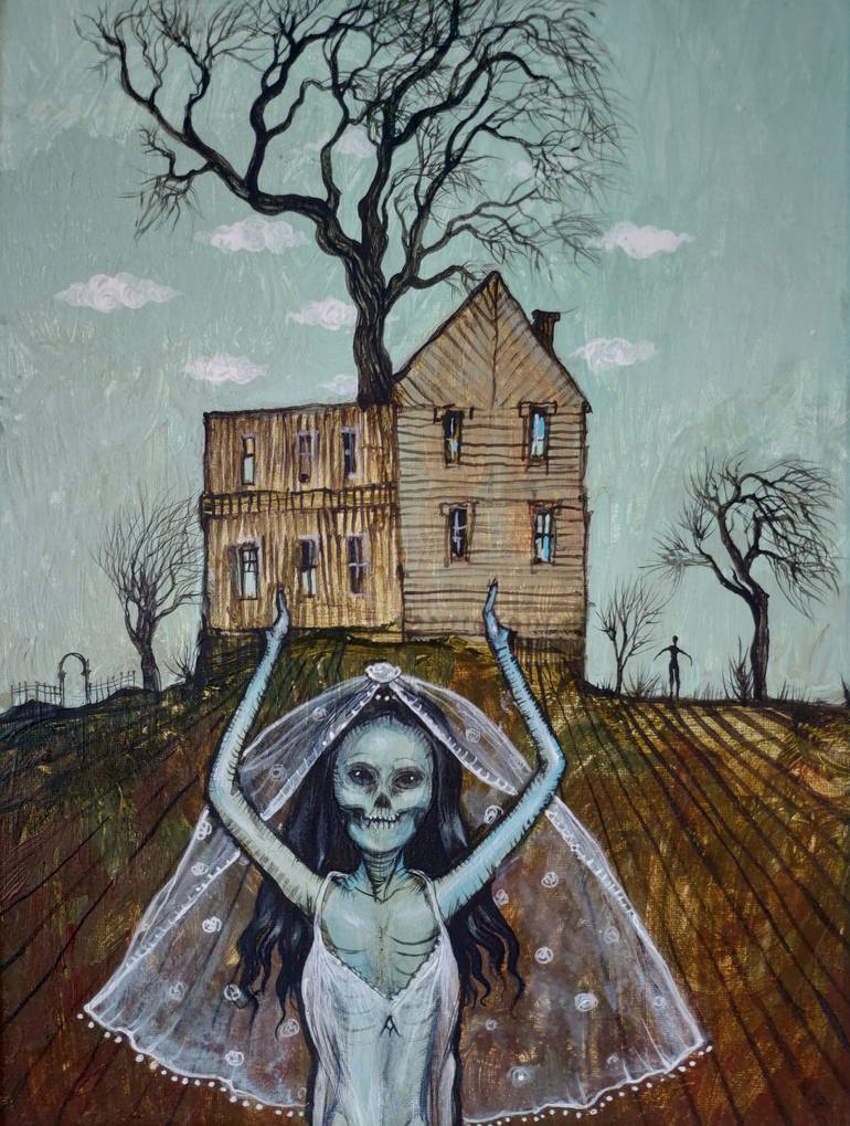 House of the dead bride Painting by Natalia Andrushaewa | Saatchi Art