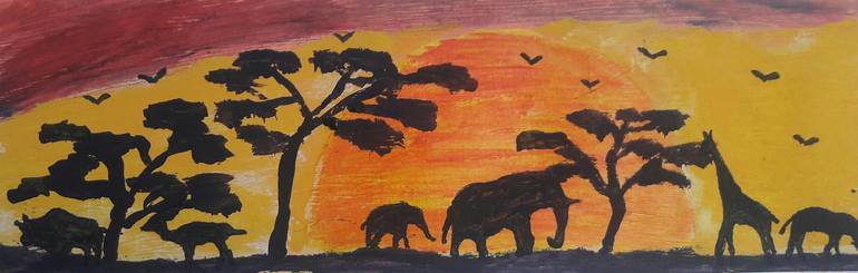 African Jungle # 1 Painting by Gurunath Kaya | Saatchi Art