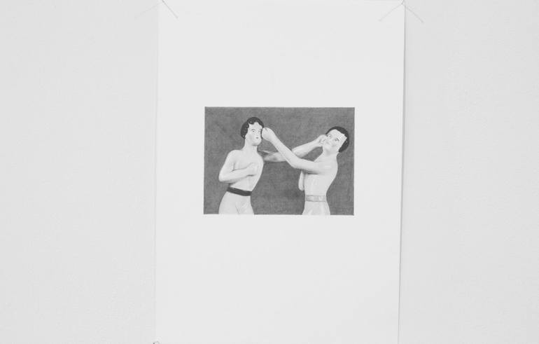 the Punch of the Century Drawing by Michael Slusakowicz | Saatchi Art