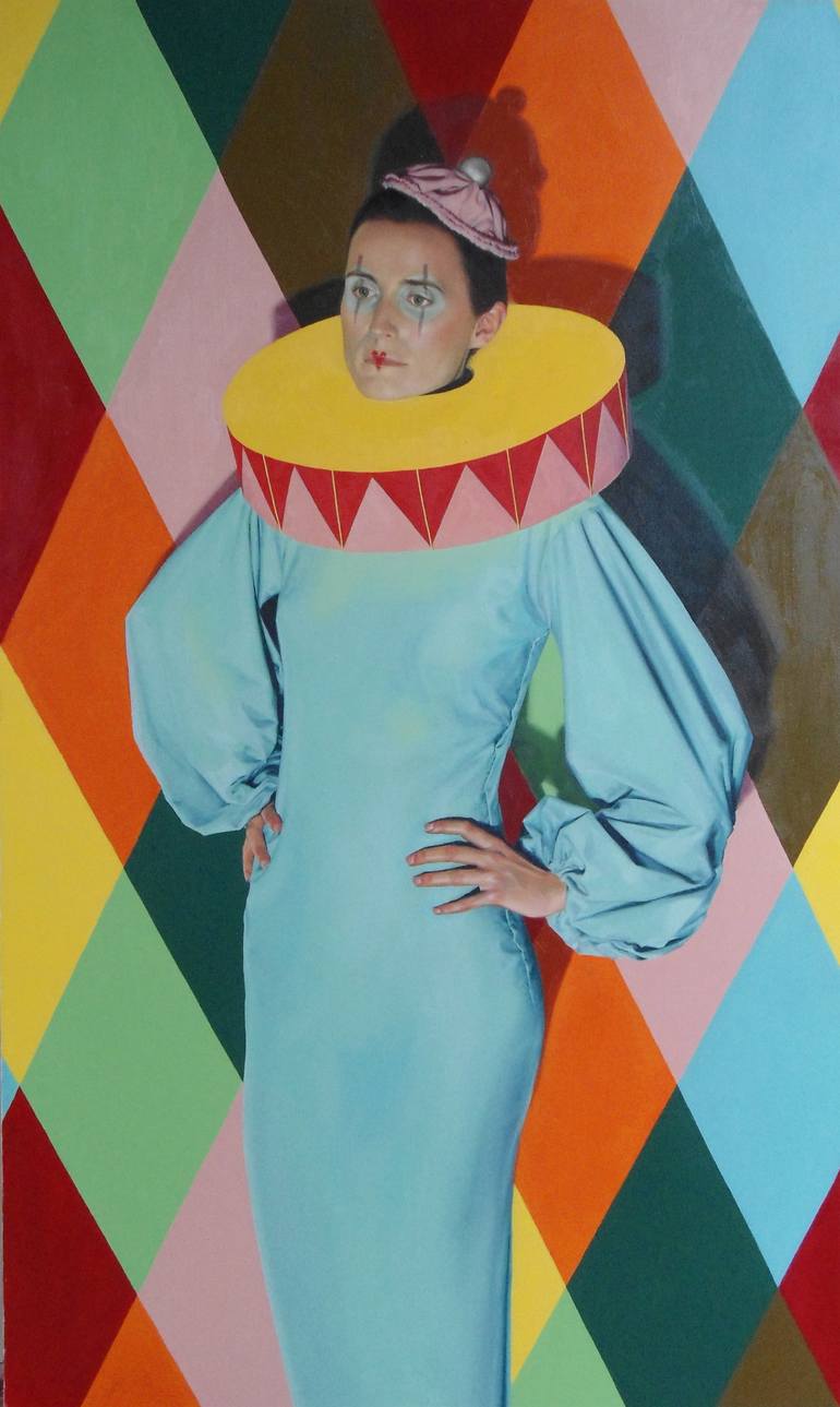 Diana as a Clown Painting by Michael Slusakowicz | Saatchi Art