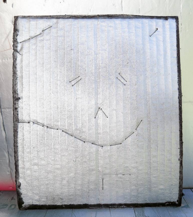 Happy Staple Face Collage by Moda Monterotti | Saatchi Art