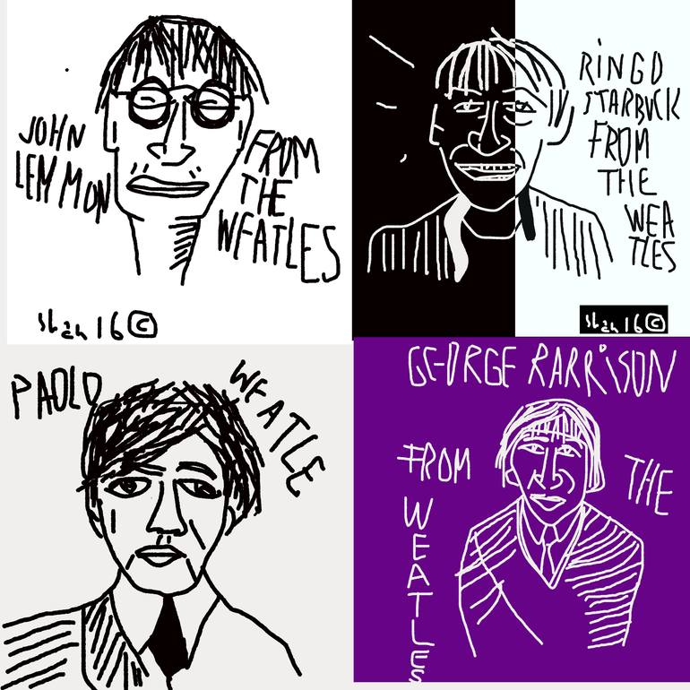 The Weatles Drawing by Shan Shantiq | Saatchi Art