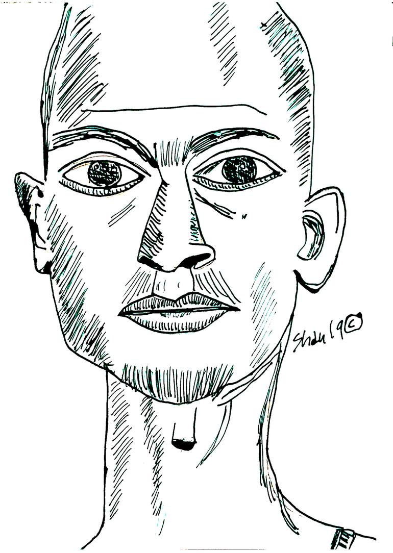 Barshim Drawing by Shan Shantiq | Saatchi Art