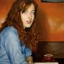 Rachel at the Cafe Painting by Daniel Maidman | Saatchi Art
