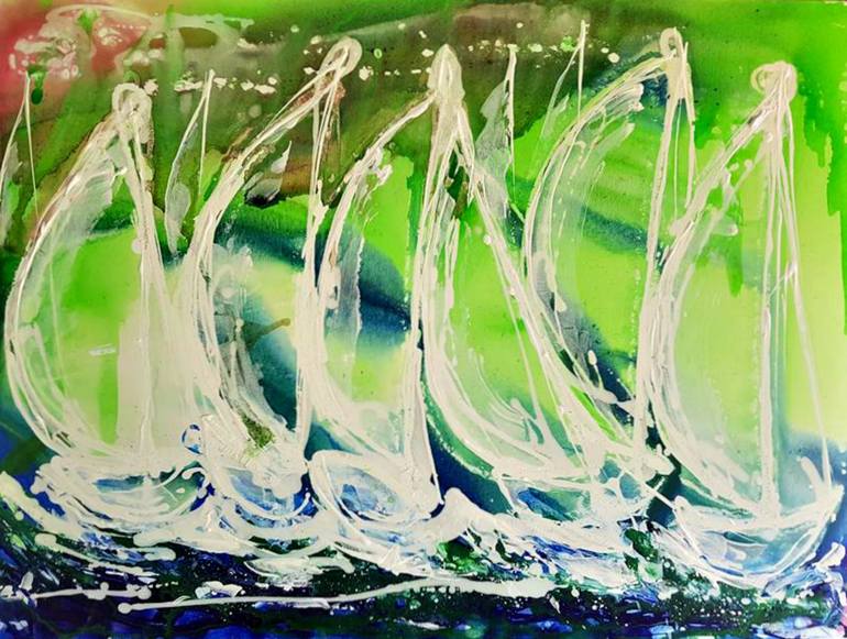 Messing About Painting by Tracey Dawes | Saatchi Art