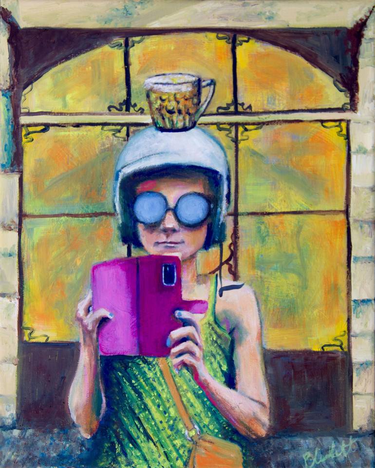 Dona de Cervesa Painting by Emma Plunkett | Saatchi Art