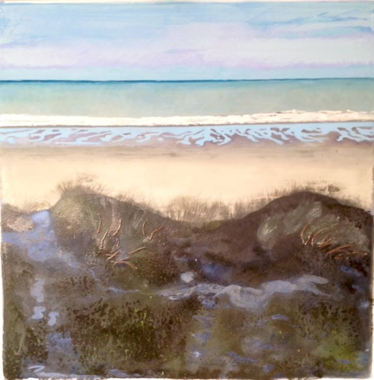 Beach on South Island Painting by Lydia Bauman | Saatchi Art