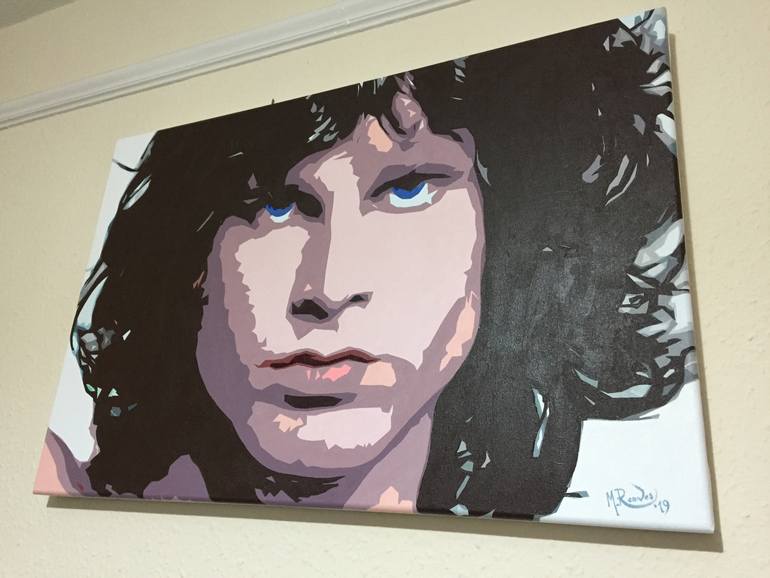 Portrait of Jim Morrison - Light My Fire Painting by Mark Reeves ...