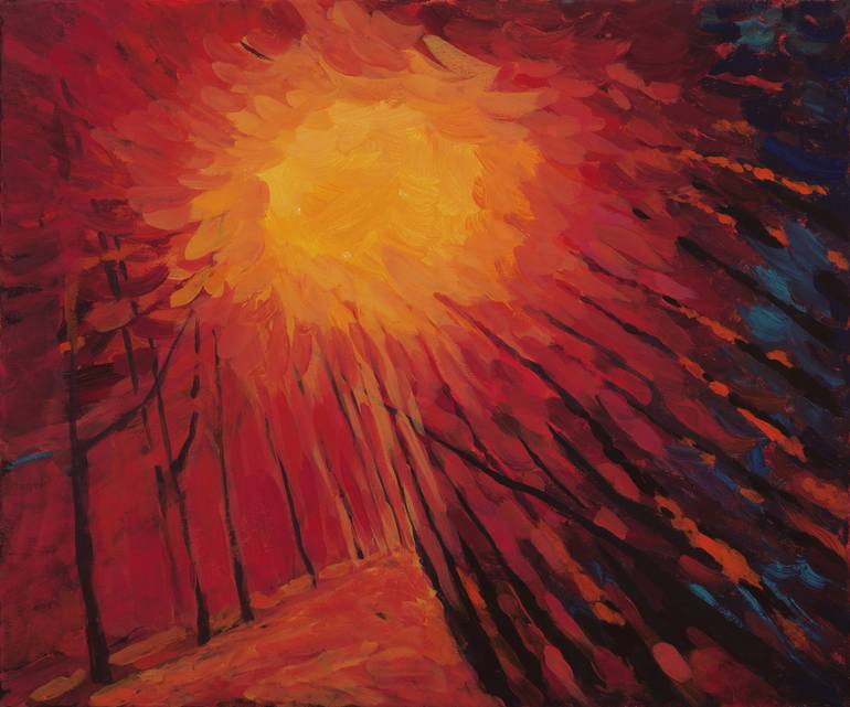 Dying forest Painting by Alexander Fuzaylov | Saatchi Art