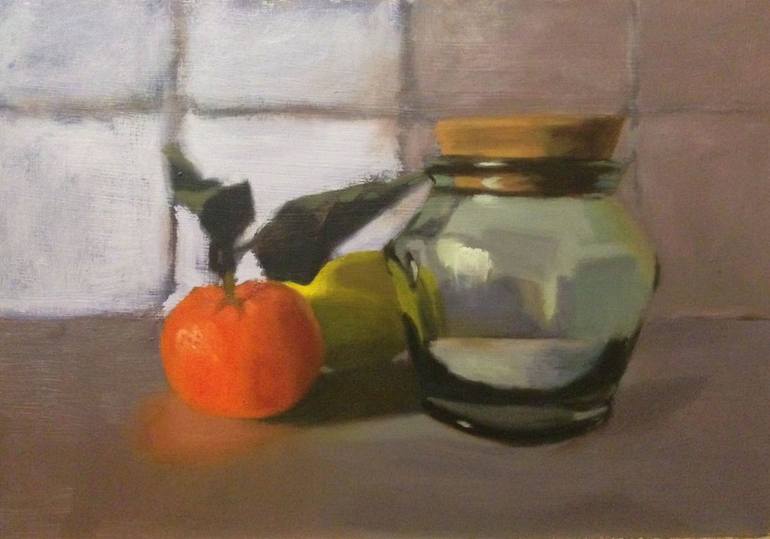 Still life with sugar jar Painting by Marian Busoi | Saatchi Art