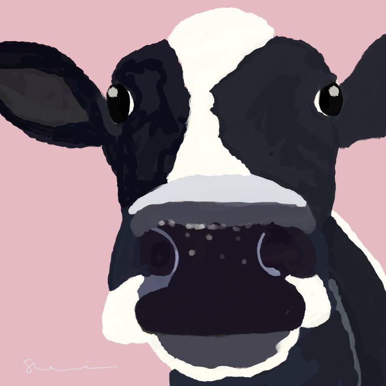 Moo Painting by Shanée Art | Saatchi Art
