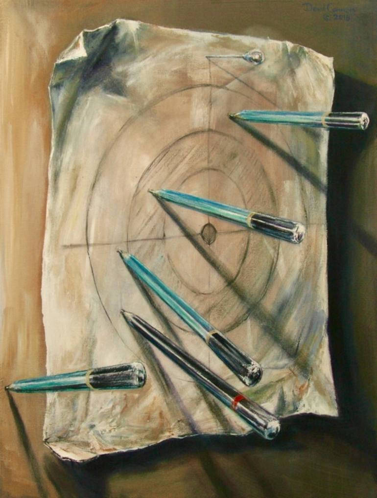 Darting the Task Painting by David Cannon | Saatchi Art