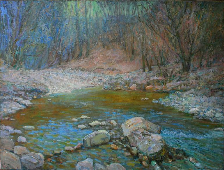 River Prut. Painting by Victor Mishurovskiy | Saatchi Art