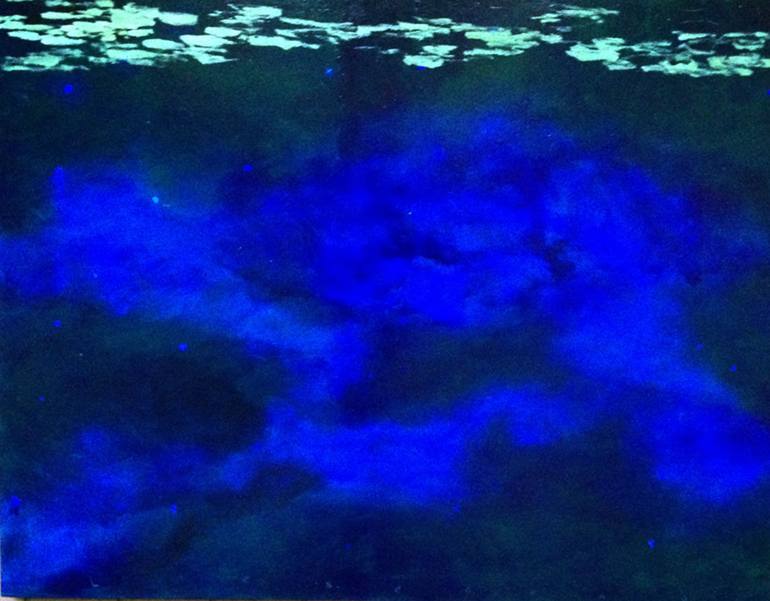 composition in night and blue Painting by Tom Liesegang | Saatchi Art