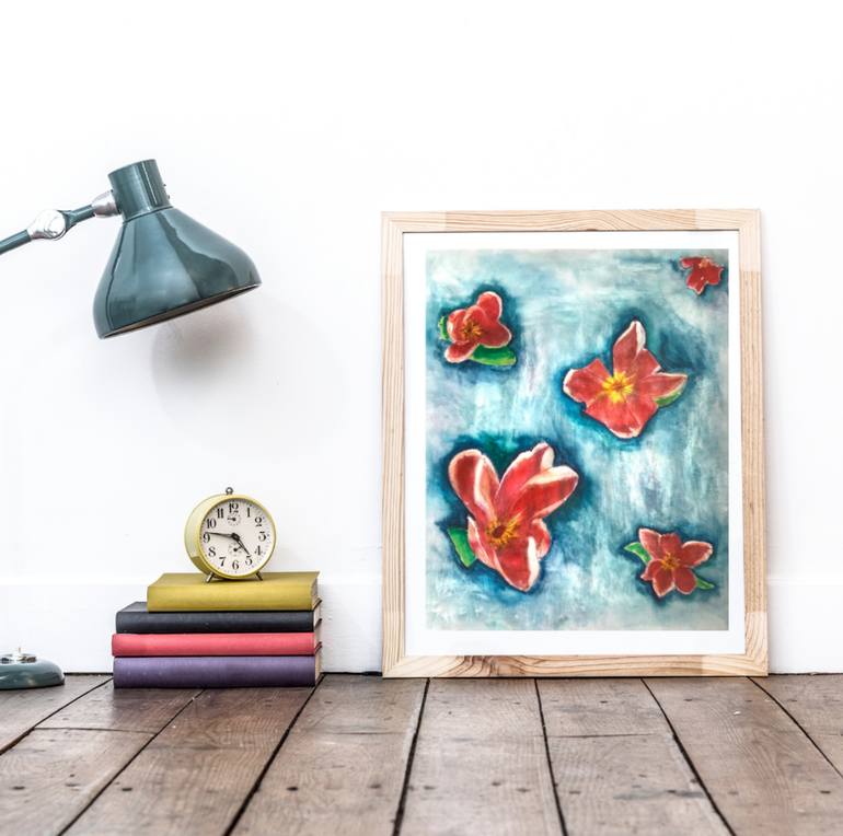 Red Flowers Painting by Sophie Hannah Walker | Saatchi Art